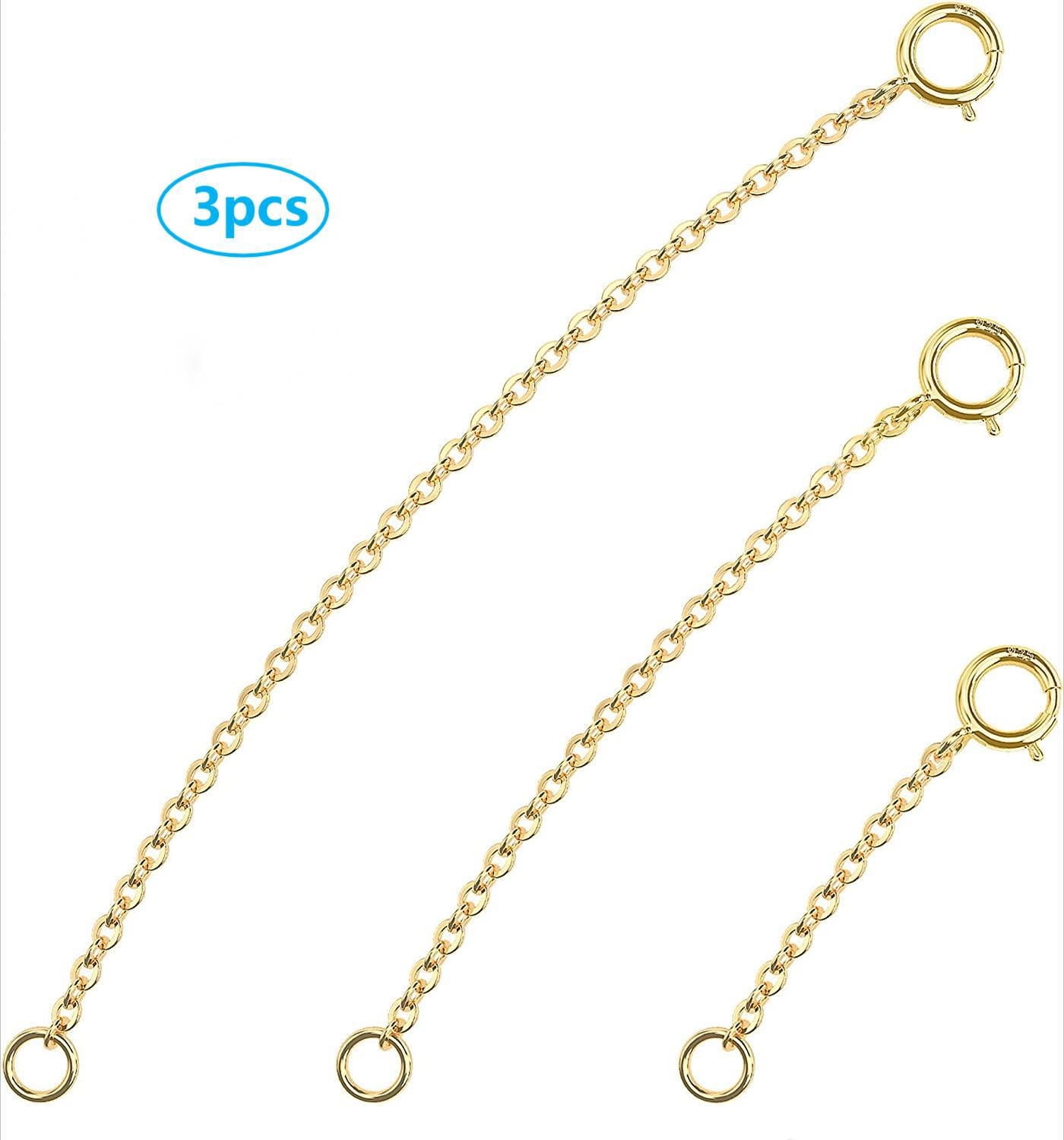 Gold Necklace Extenders 14k Gold Plated Extender Chain 925 Sterling ...