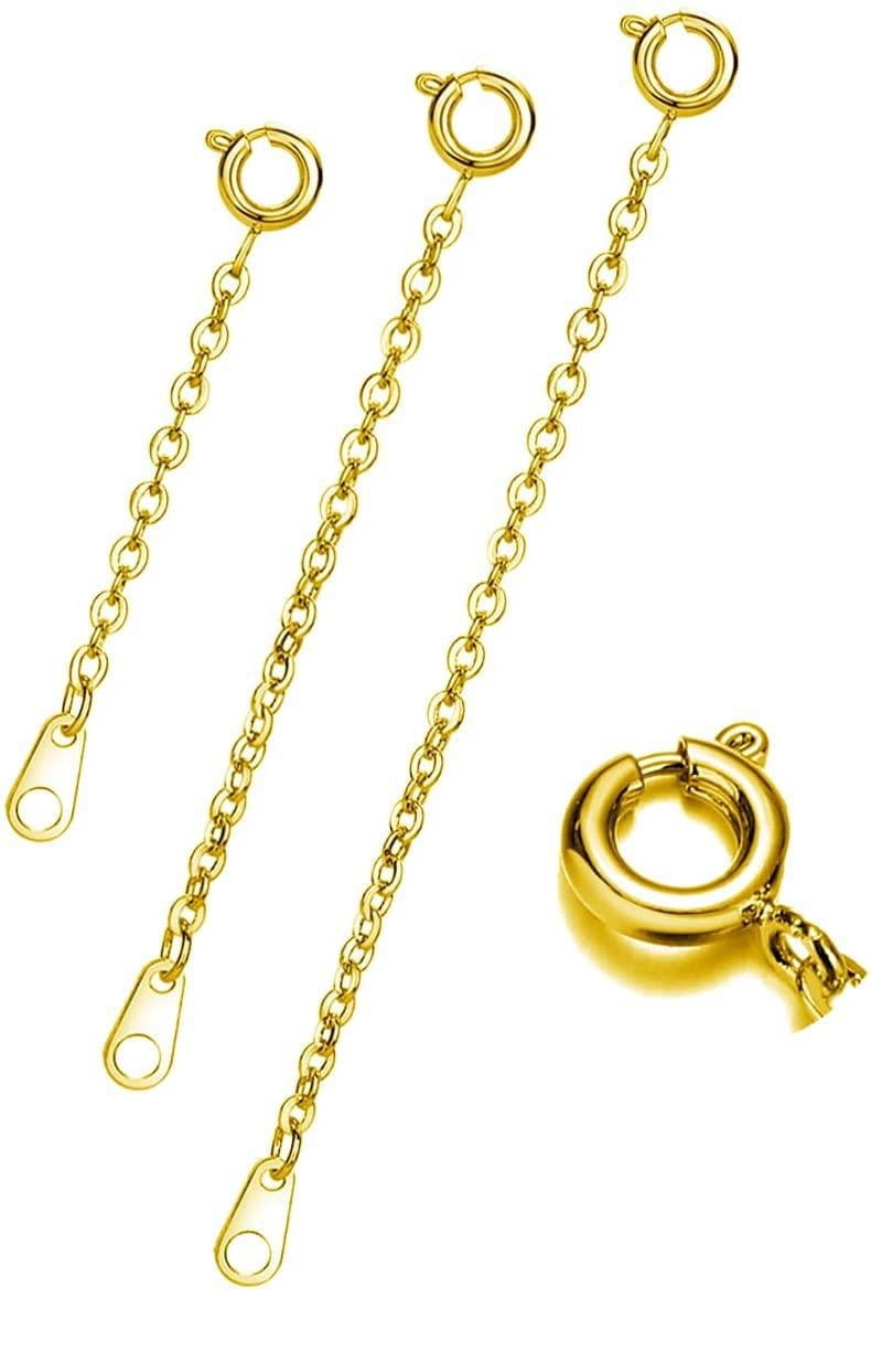 Gold Necklace Extenders Delicate 2",3",4"Inches Necklace Extension ...