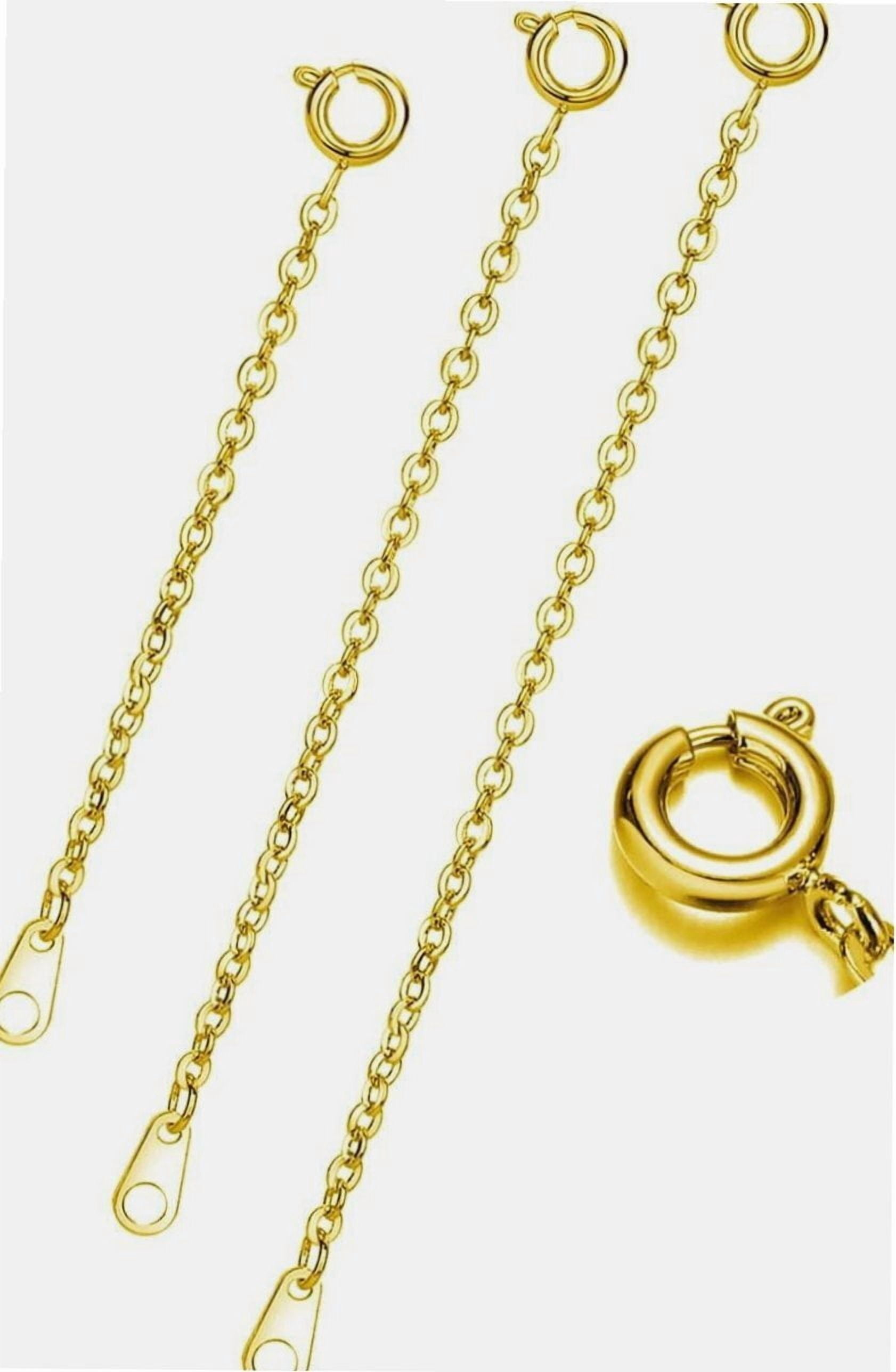 Gold Necklace Extenders Delicate 2",3"4" Inches Necklace Extension ...