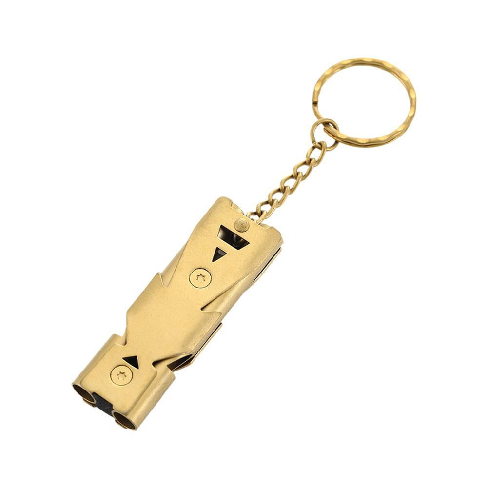 Gold New Dual-Frequency Whistle Explosive Whistle Double-Tube High ...