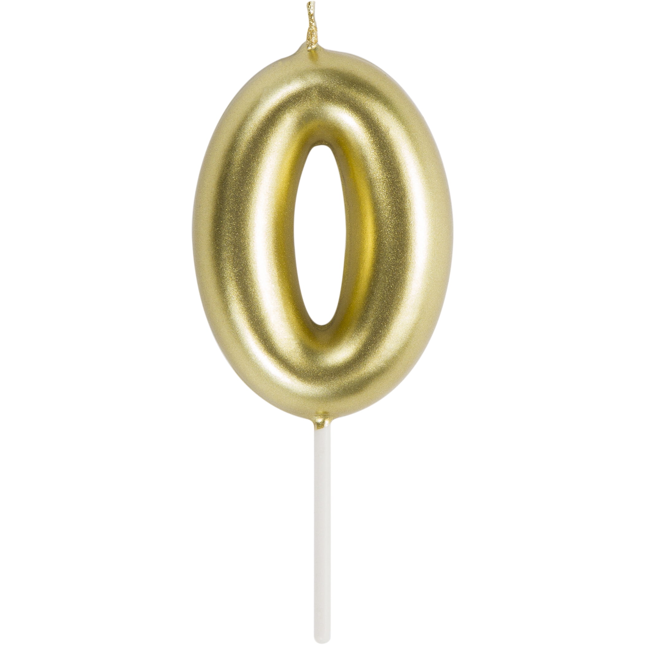 Gold Number 0 Birthday Candle - Walmart.com