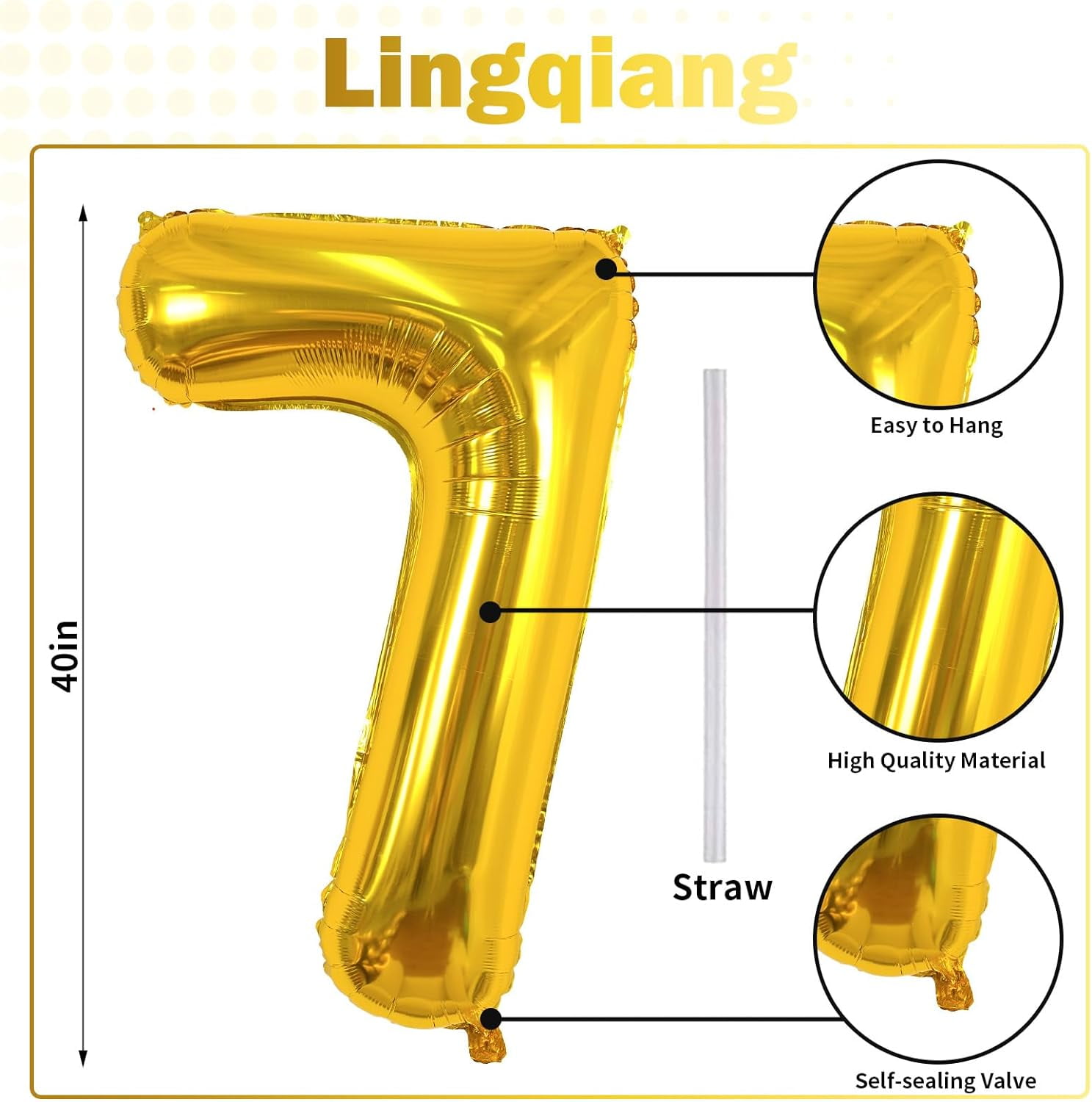 Gold Number 17 Mylar Foil Balloons, 40 Inch Giant Gold 17Th Birthday ...