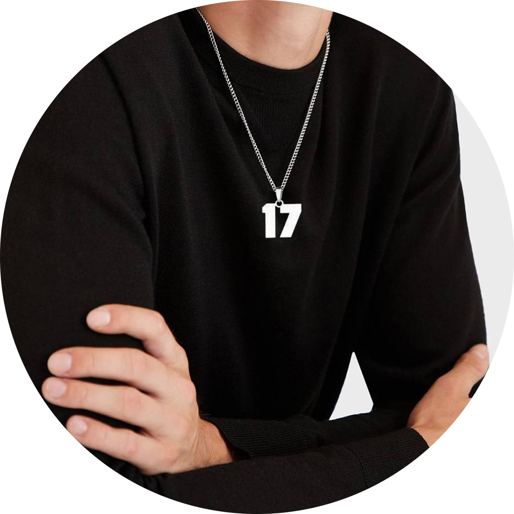 Gold Number Necklace – Stainless Steel Custom Numeric Pendant, Sports ...