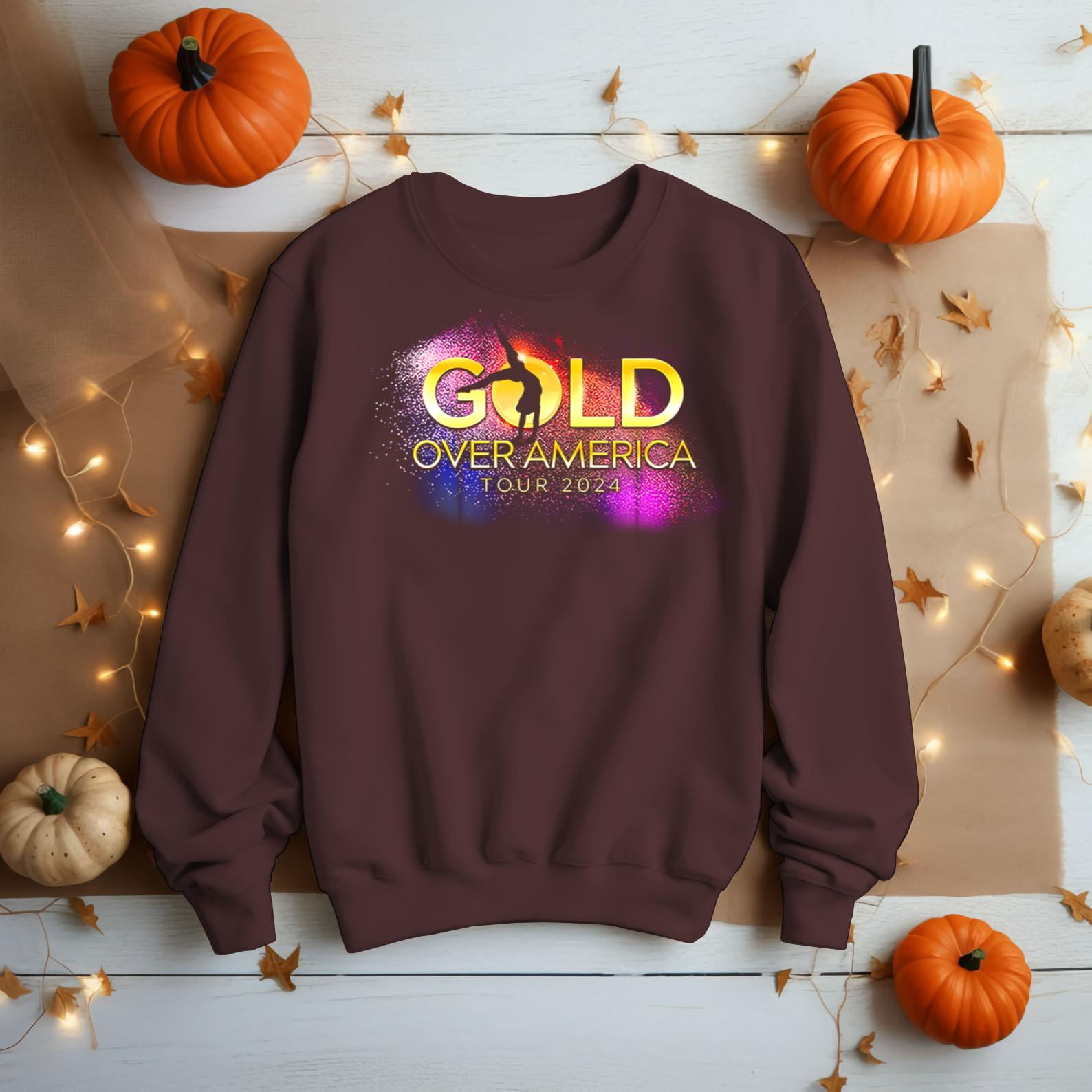 Gold Over America Tour Starring Simone Biles Tour 2024 Shirt - Walmart.com