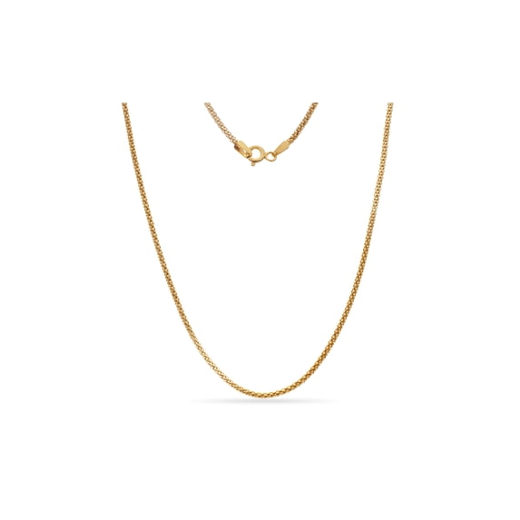 Gold Over Sterling Silver Mini Popcorn Chain Necklace 20 Inch - Walmart.com
