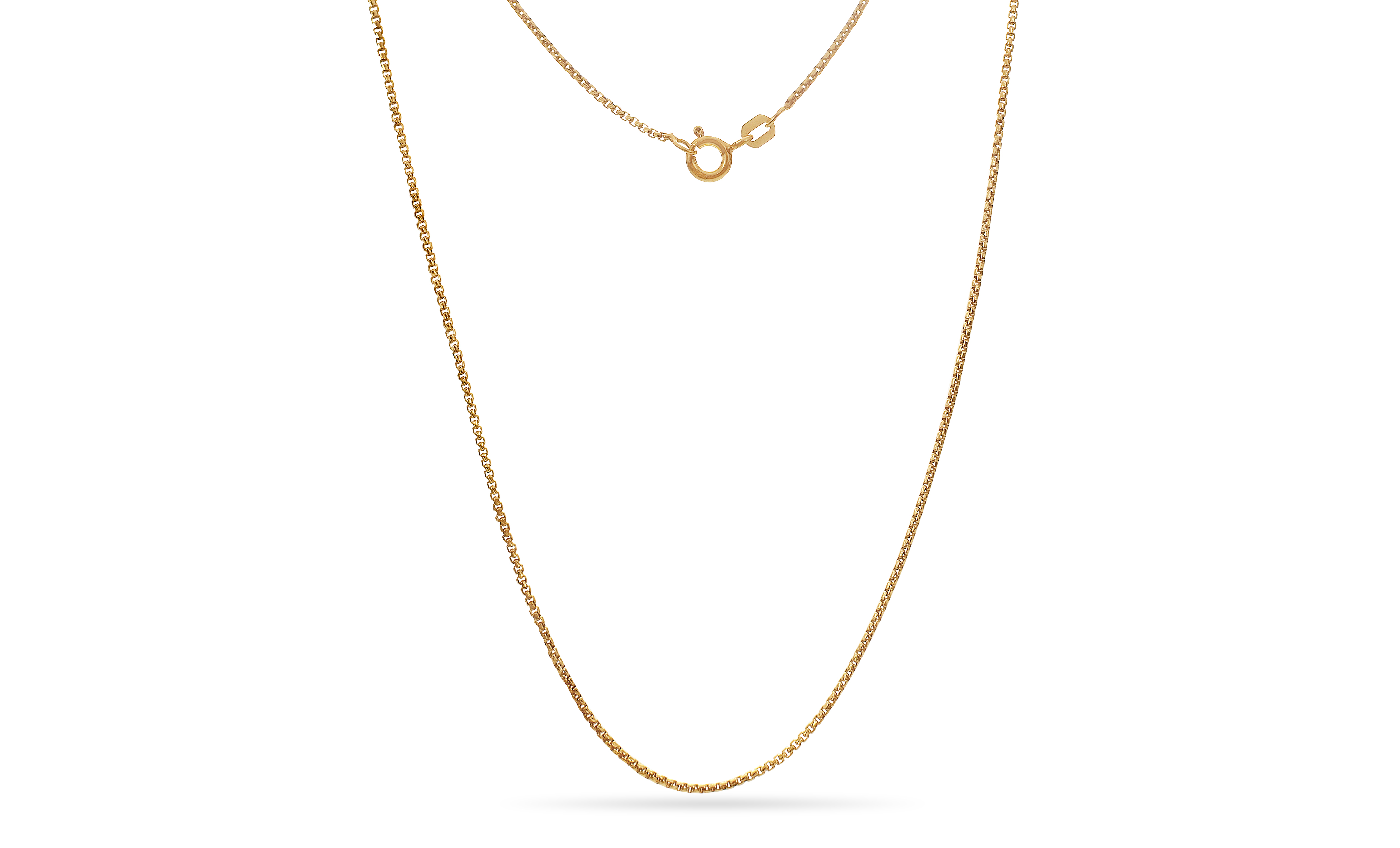 Gold Over Sterling Silver Open Box Link Necklace 30 Inch - Walmart.com