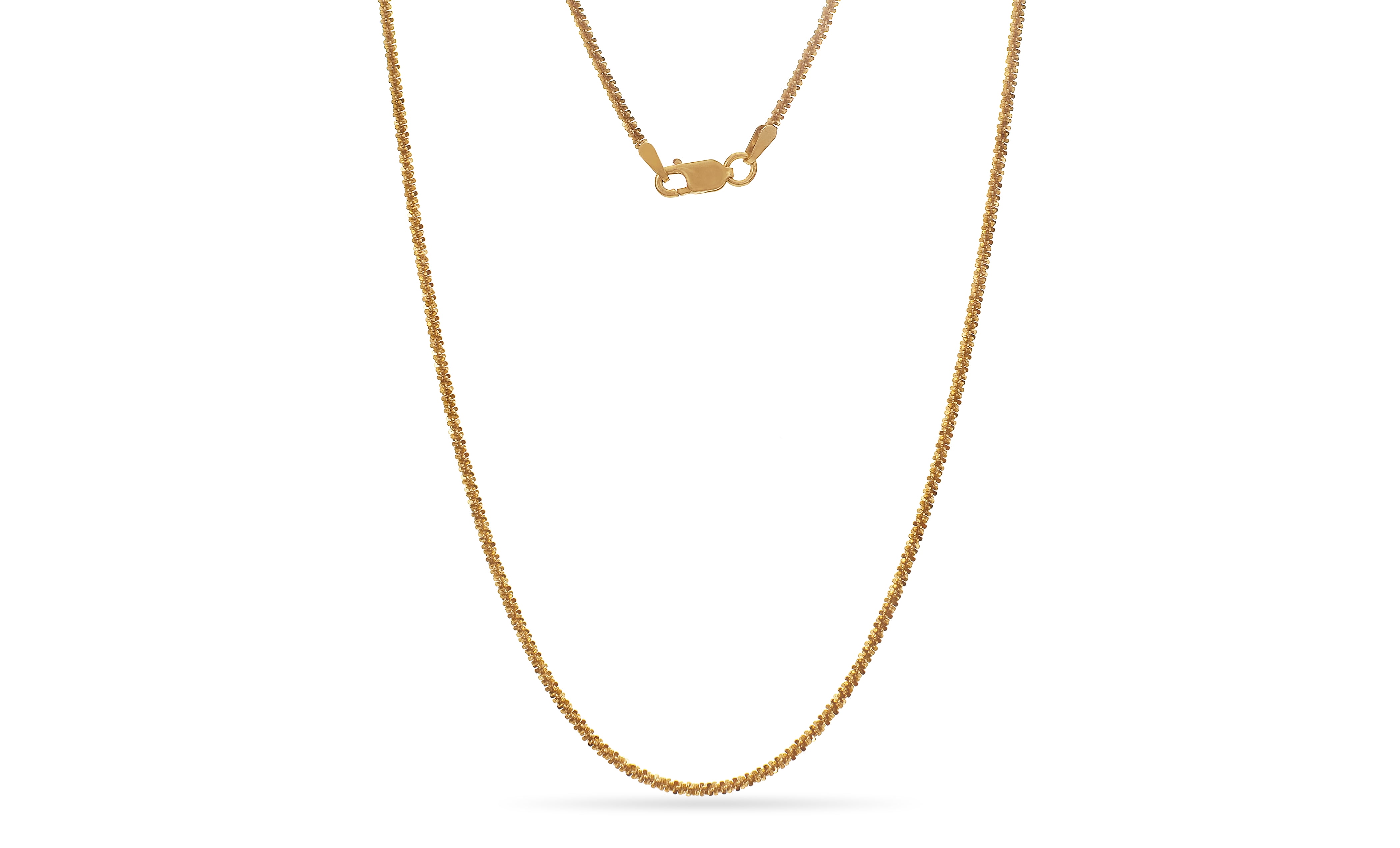 Gold Over Sterling Silver Twisted ROC Chain Necklace 24 Inch - Walmart.com