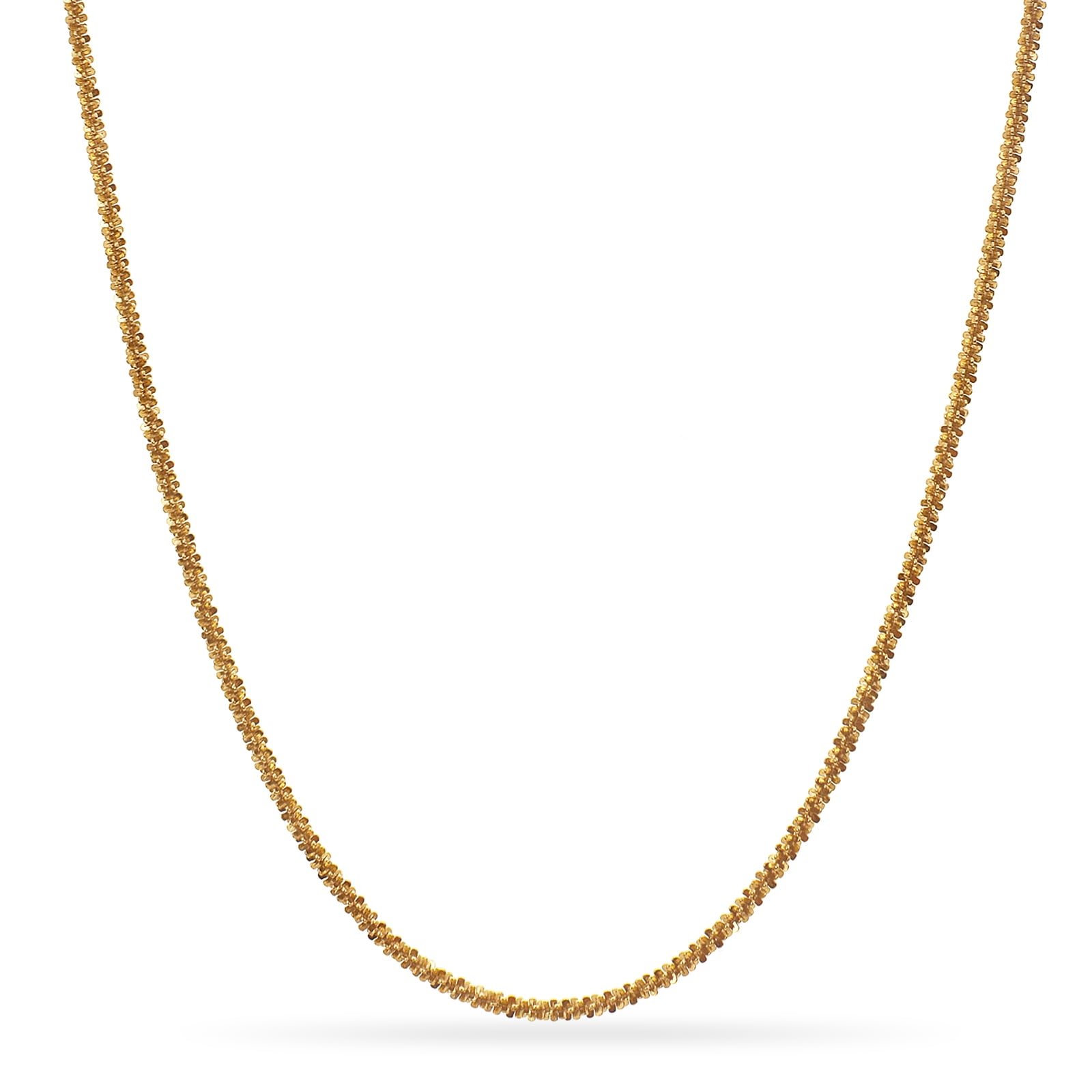 Gold Over Sterling Silver Twisted ROC Chain Necklace 30 Inch - Walmart.com