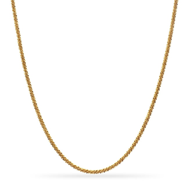 Gold Over Sterling Silver Twisted ROC Chain Necklace 30 Inch - Walmart.com