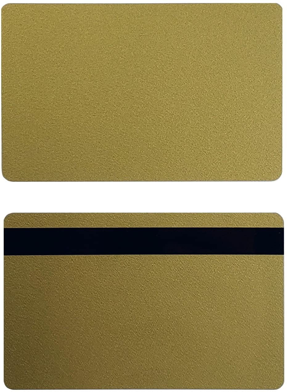 Gold PVC 3 Track HiCo Mag Cards, CR80 .30 mil, Magnetic Stripe - Pack ...