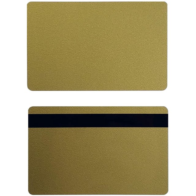 Gold PVC 3 Track HiCo Mag Cards, CR80 .30 mil, Magnetic Stripe - Pack ...
