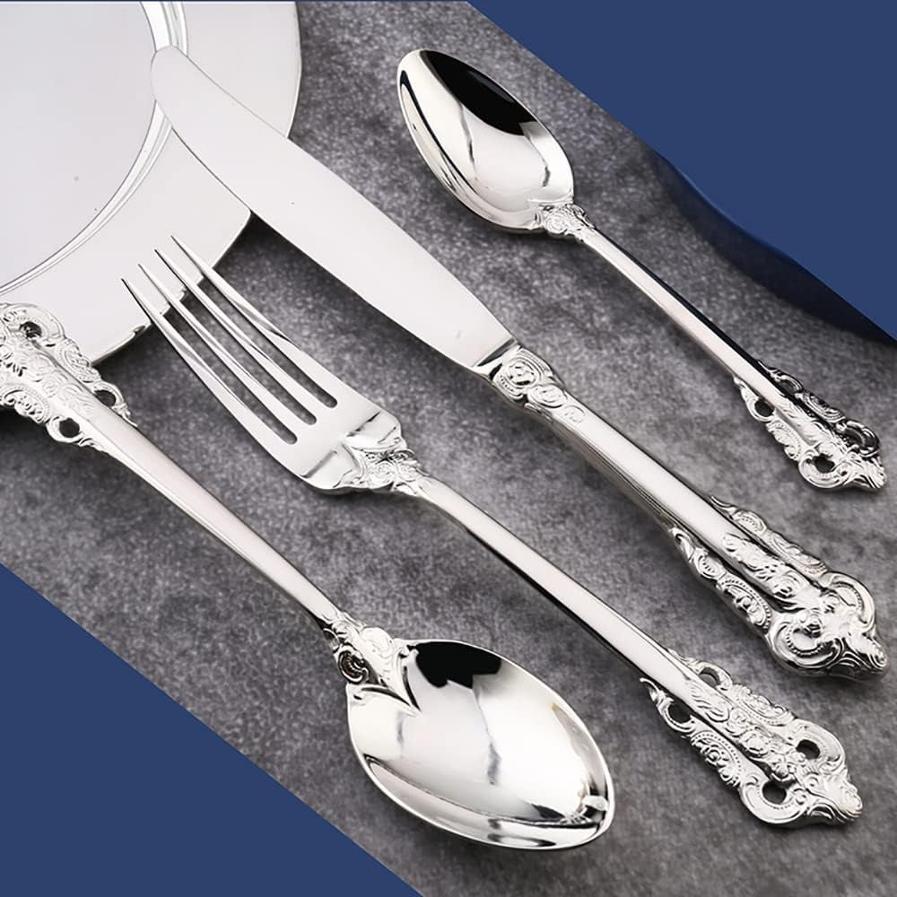 Gold Palace Silverware Set 40 Piece Durable 18/10 Stainless Steel ...