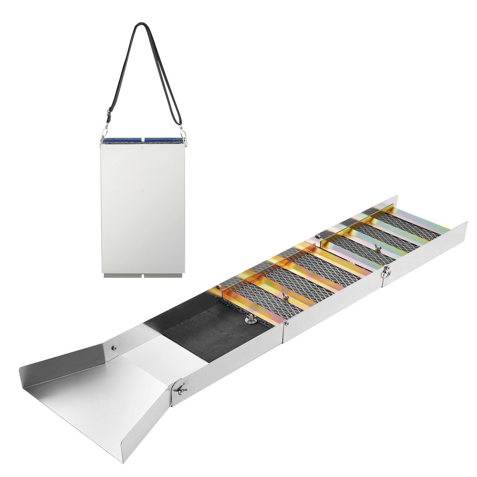 Gold Panning Kit 50 Inch Sluice Box, 23pc Gold Prospecting Equipment ...