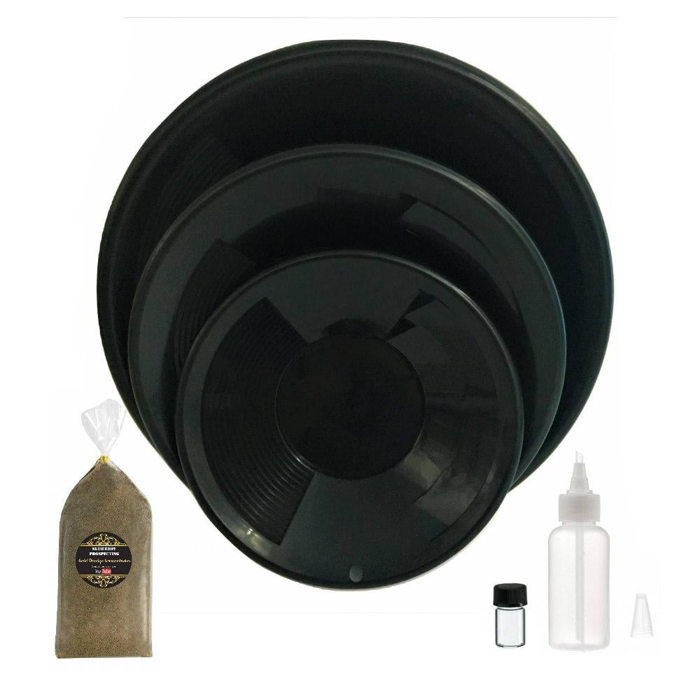 Gold Panning Kit | Half lb. Paydirt | 3 Pans | Snuffer + Glass Vial ...