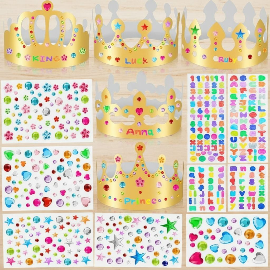 Gold Paper Crowns, Diy Birthday King Crowns Craft to Decorate, Paper ...