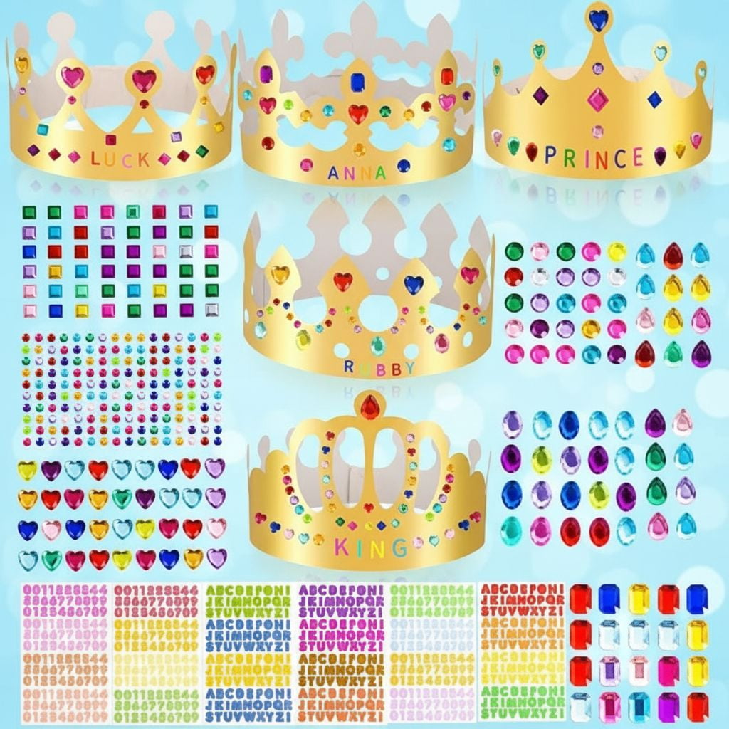 Gold Paper Crowns, Diy Birthday King Crowns Craft to Decorate, Paper ...