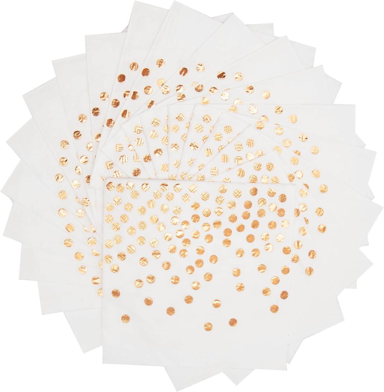 Gold Paper Napkins, 20PCS Black and Gold Polka Dot Party Napkins ...