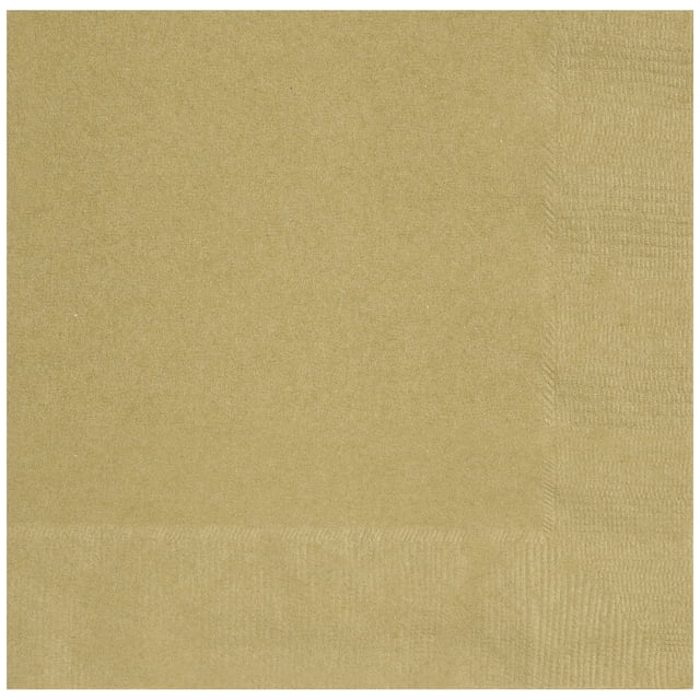 Gold Paper Party Napkins, 6.5in, 24ct, Way To Celebrate! - Walmart.com