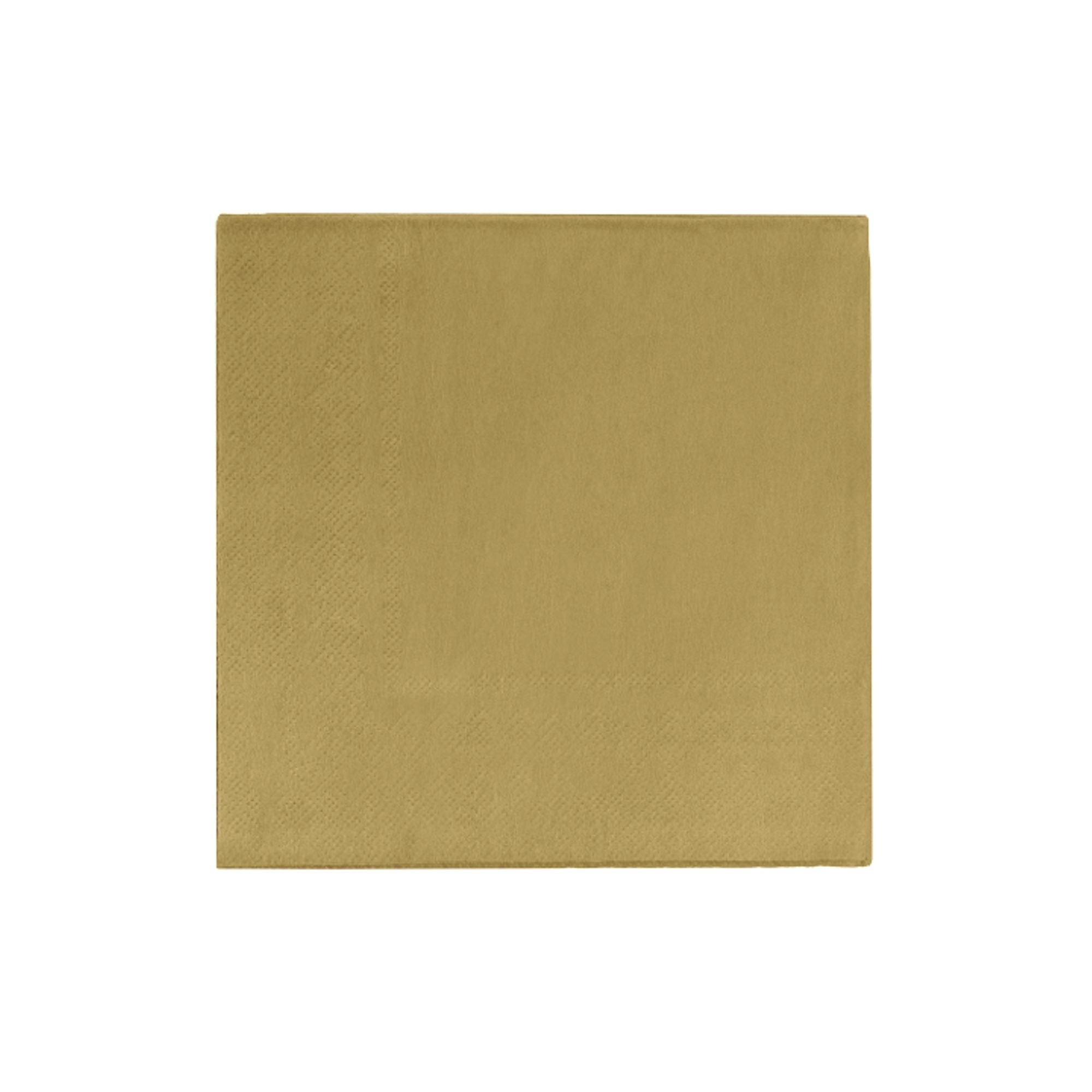 Crown Display Gold Party/Cocktail Napkins - 2 Ply, 5in. Folded - 50 ...