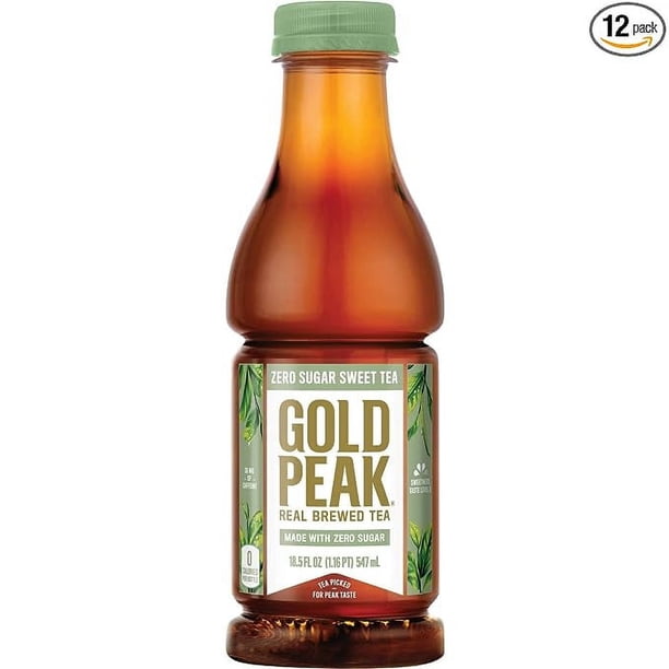 Gold Peak 18.5 Ounce 12 Pack Tea Bundled by Louisiana Pantry (Zero ...