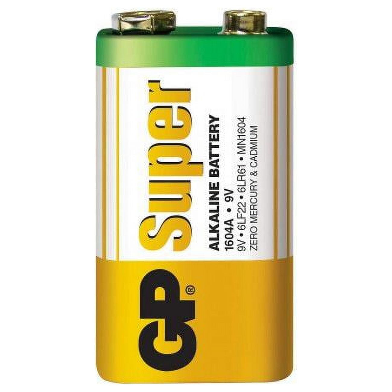 Gold Peak GOLDPEAK-9V-BULK 1604A 9V Alkaline Battery with Snap ...
