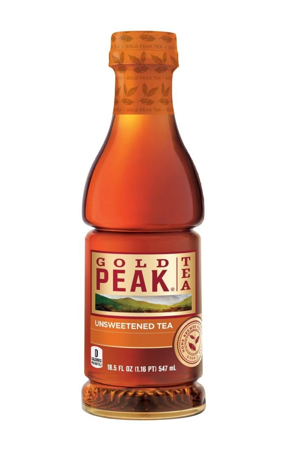 Gold Peak Unsweetened Iced Tea, 18.5 Fl Oz, Pack of 12, Brewed Tea ...