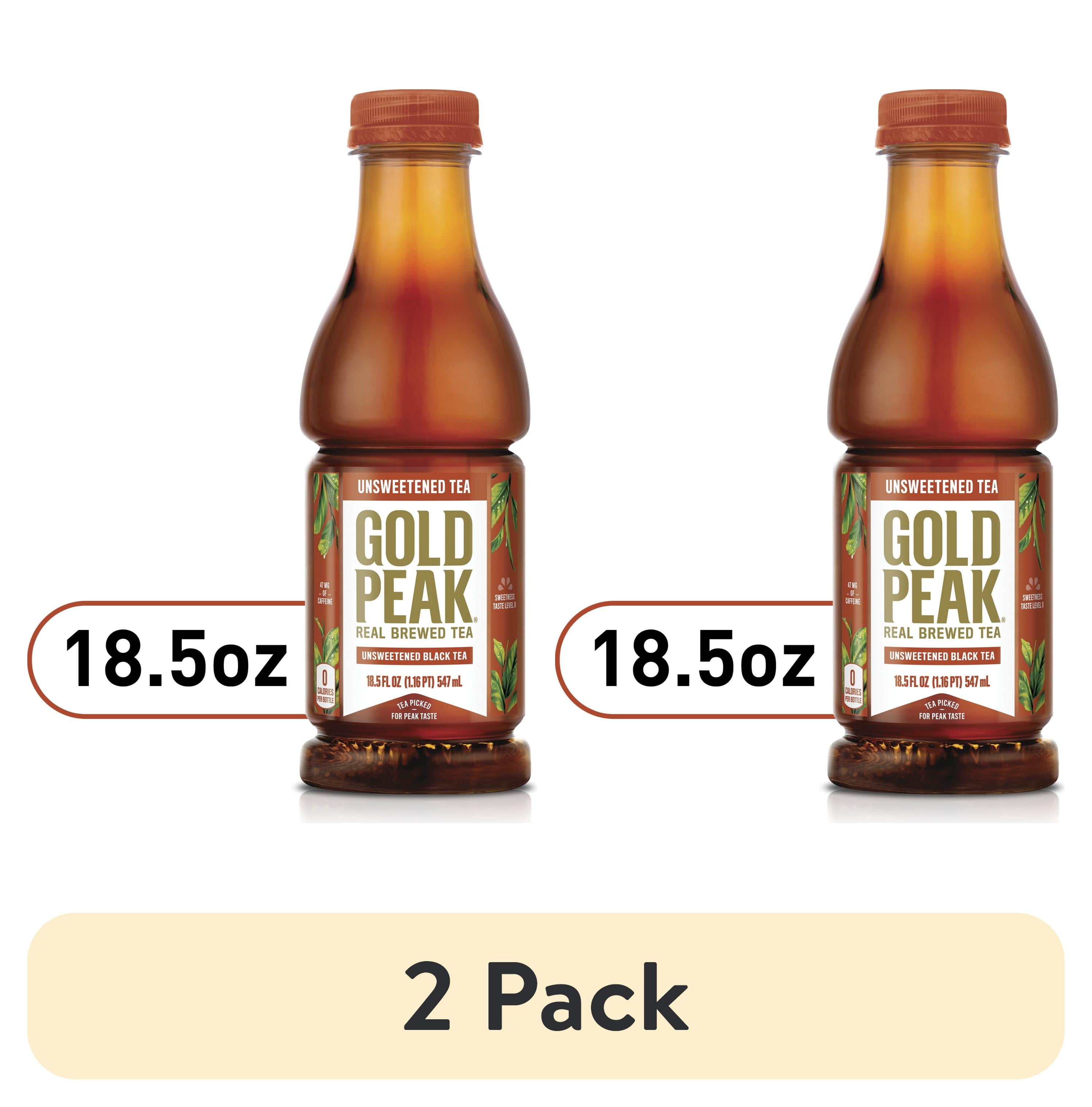(2 pack) Gold Peak Real Brewed Tea Unsweetened, Black Iced Tea Drink ...