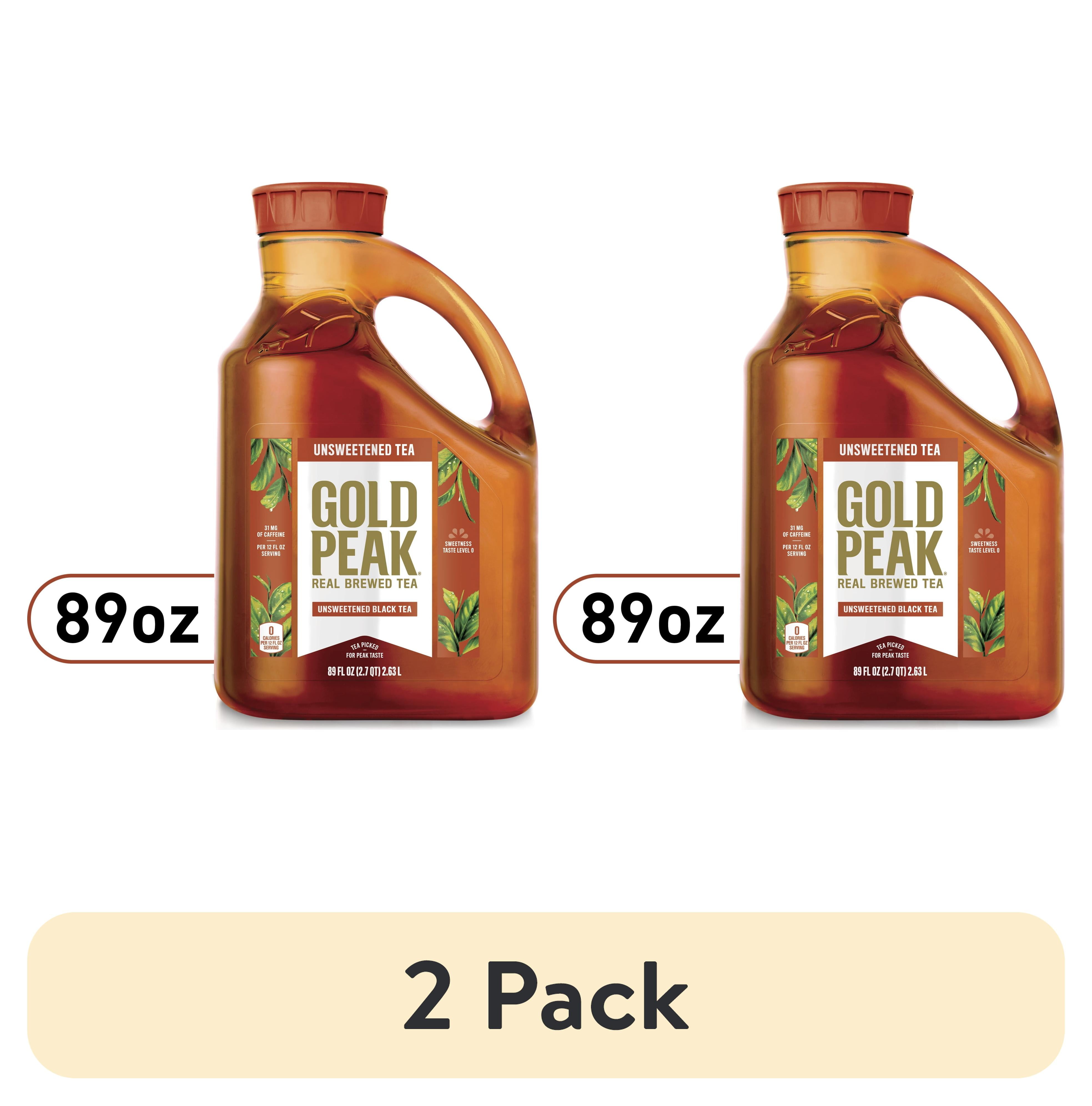 (2 pack) Gold Peak Unsweetened Black Tea Bottle, 89 fl oz - Walmart.com