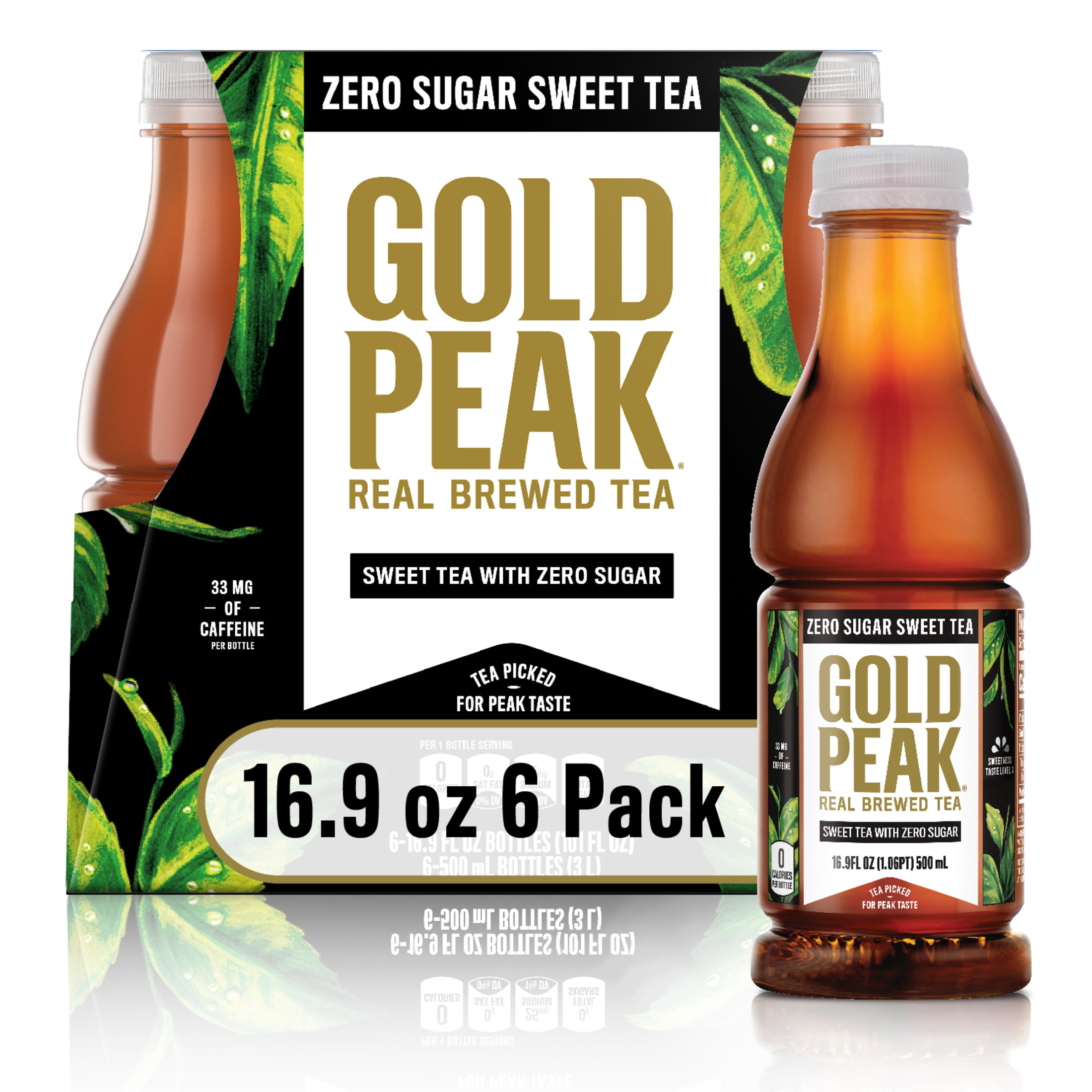 Gold Peak Real Brewed Tea Zero Sugar, Diet Iced Tea Drink, 52 fl oz ...