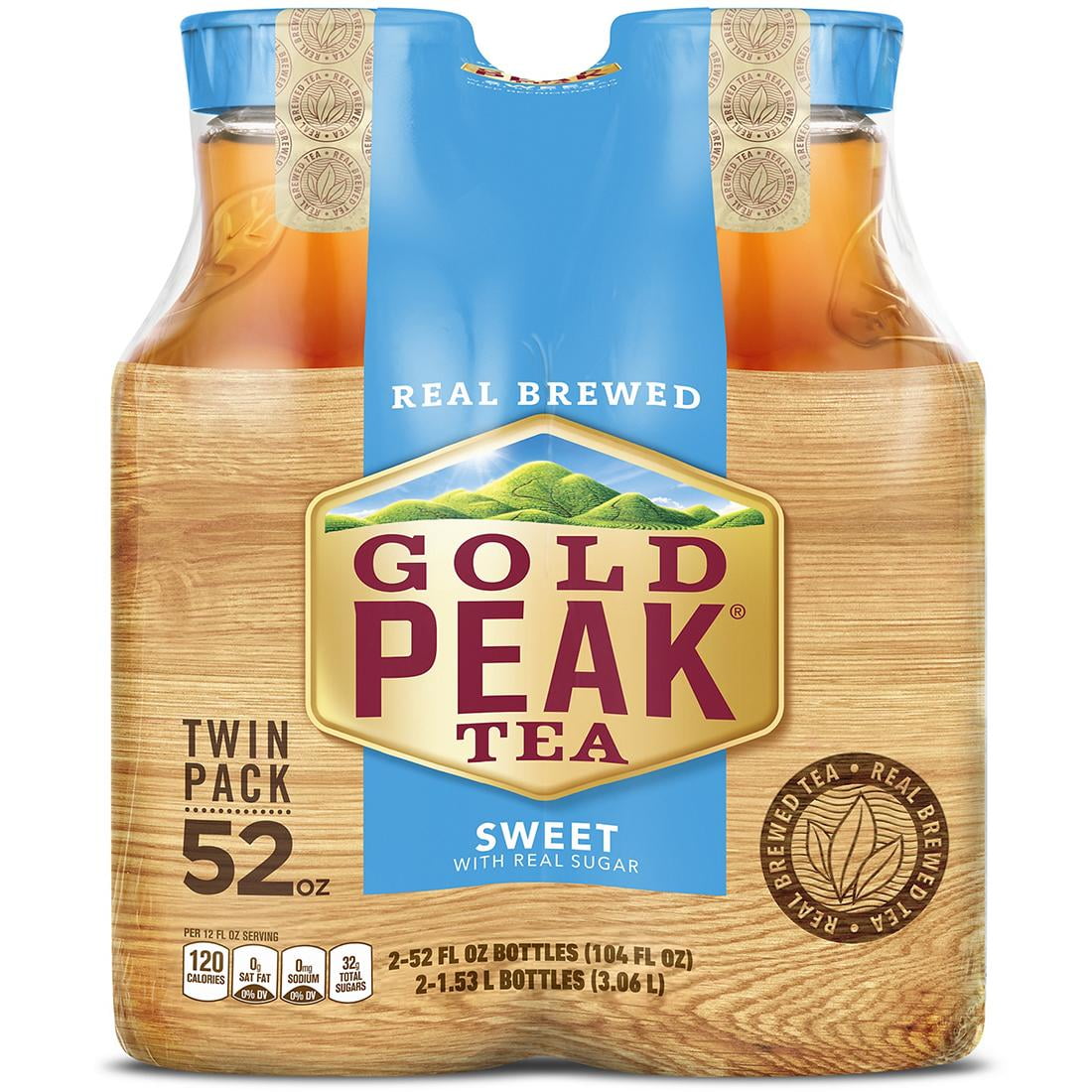 Gold Peak Sweetened Black Tea Bottles, 2 pk./52 fl. oz. - Walmart.com
