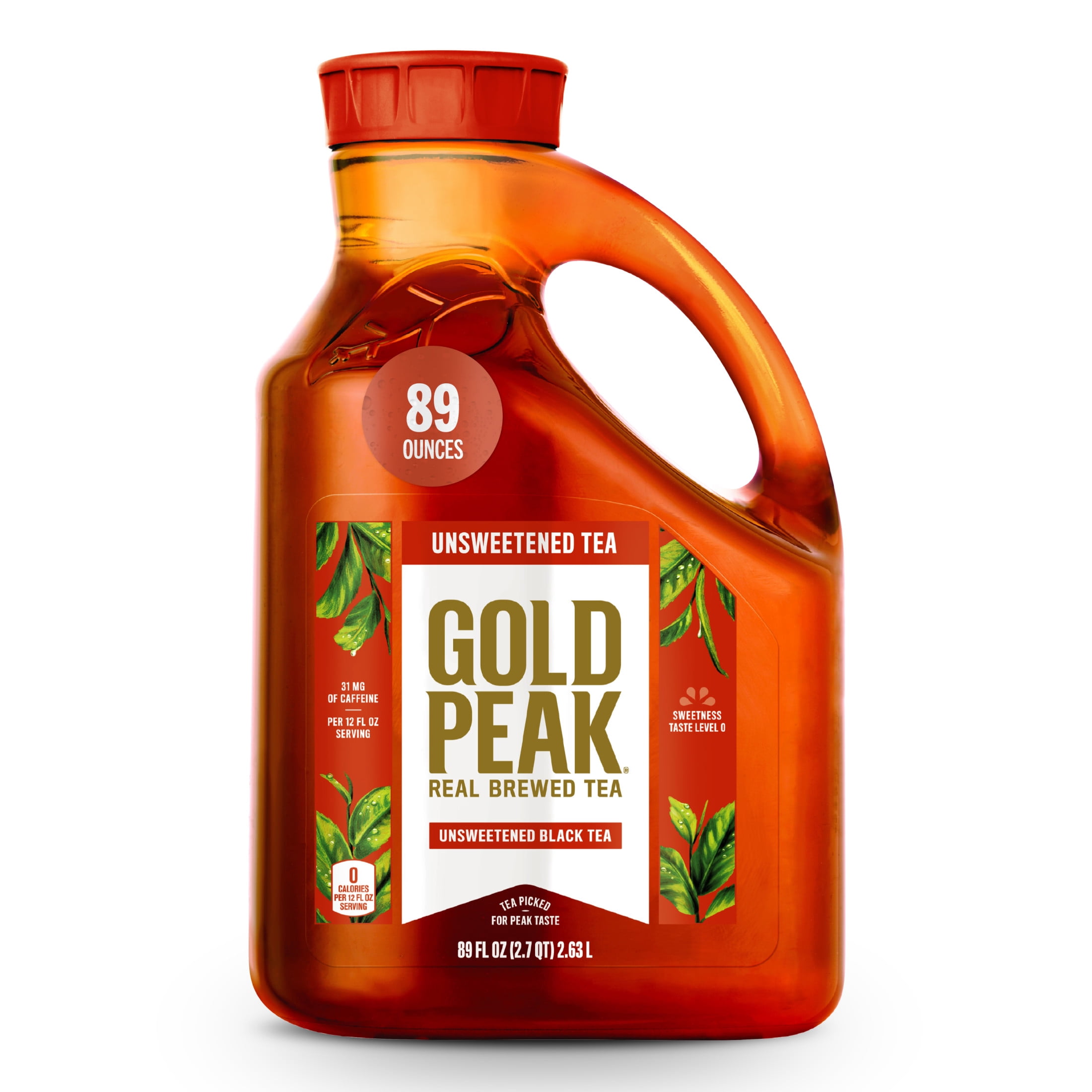Gold Peak Authentic Unsweetened Black Tea, Home-brewed Taste, Family ...