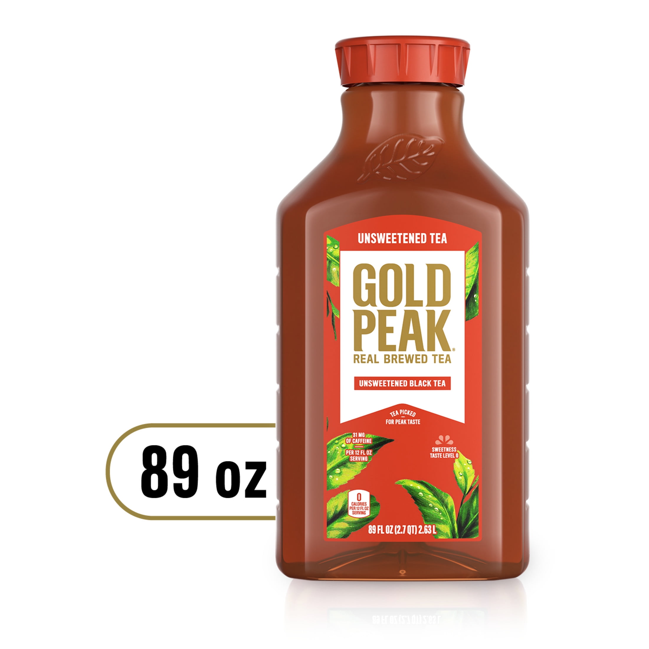 Gold Peak Authentic Unsweetened Black Tea, Home-brewed Taste, Family ...