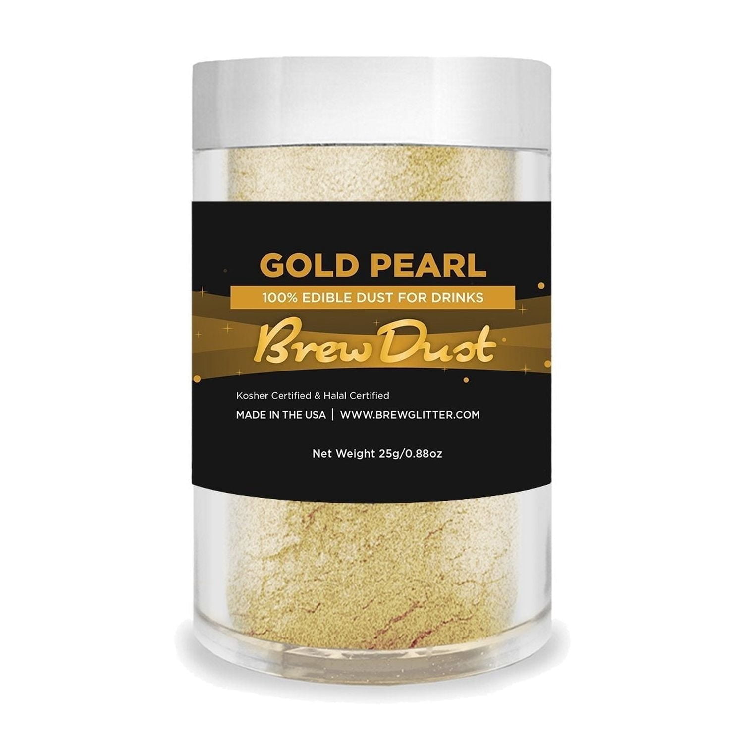 Brew Dust - Gold Pearl Edible Drink Powder - Silky Swirl, Beverage Safe ...