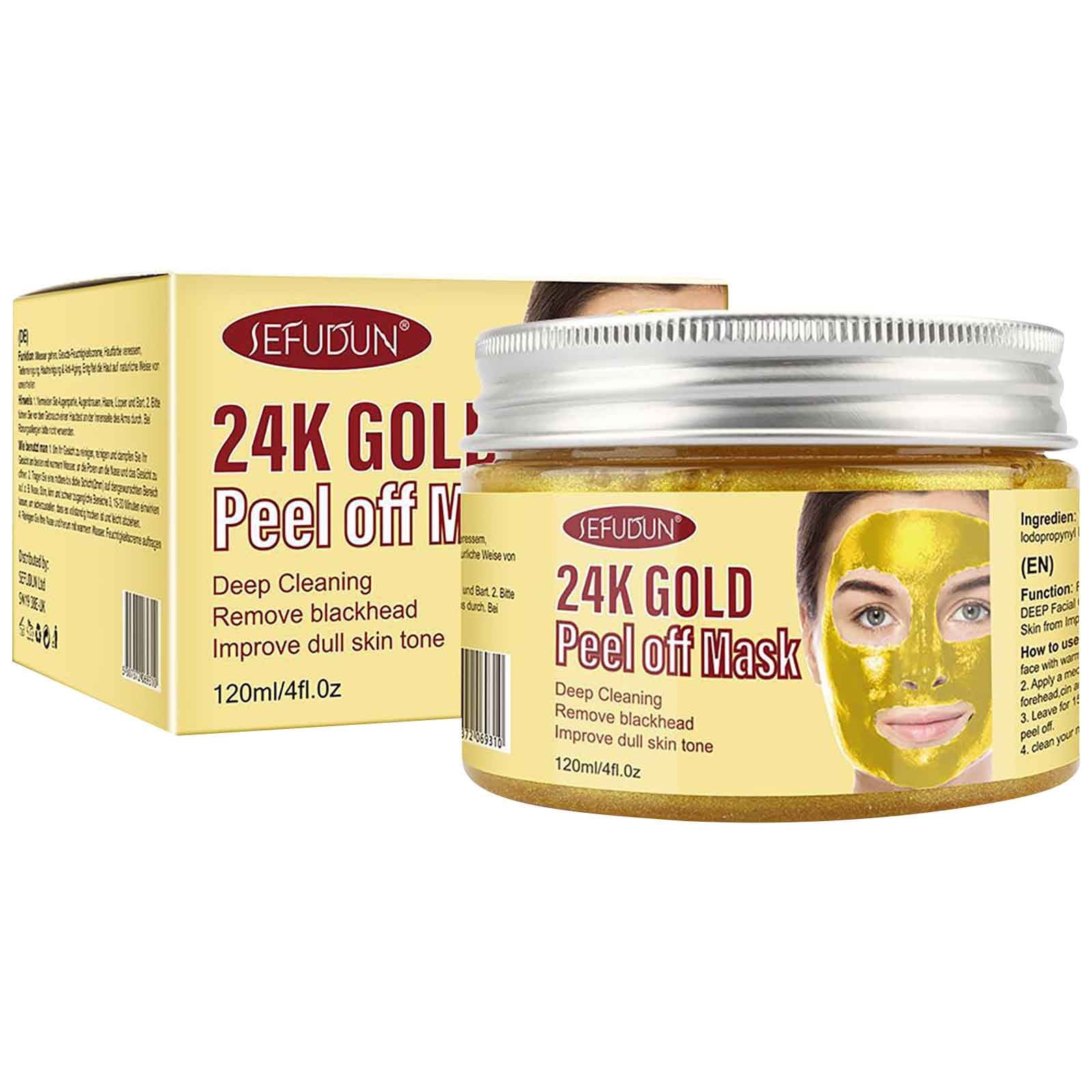 Gold Peel Off Mask?24K Deep Cleansing Removes Blackheads And Improves ...