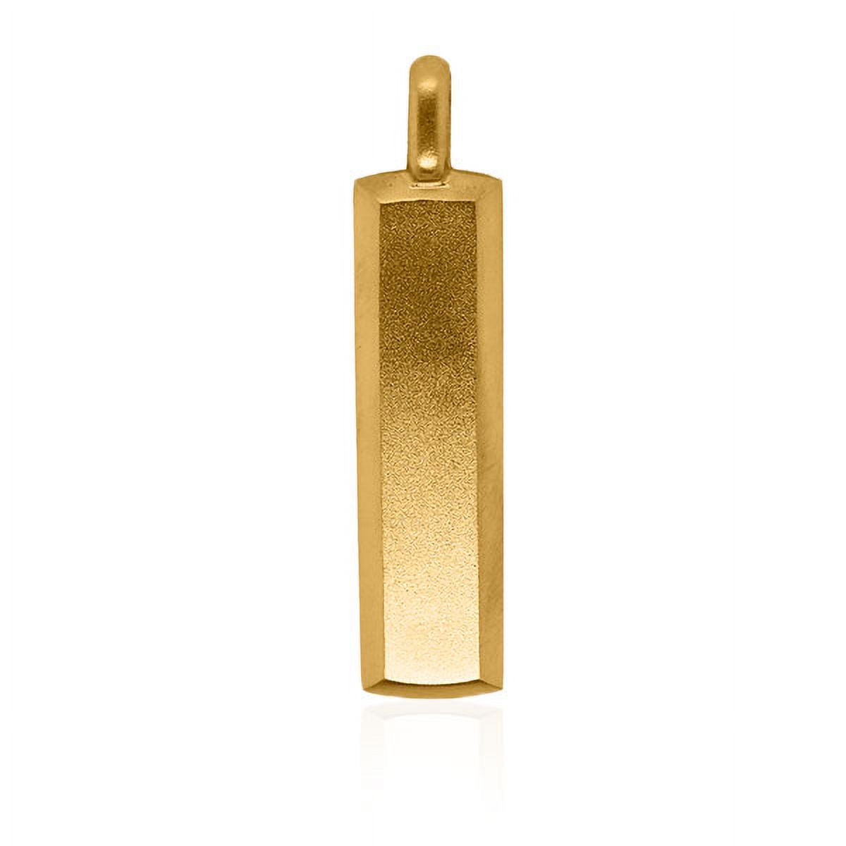 Gold Pendant - Bar **Matte Finish** - 15.5 Grams, .9999 Fine 24K Pure ...