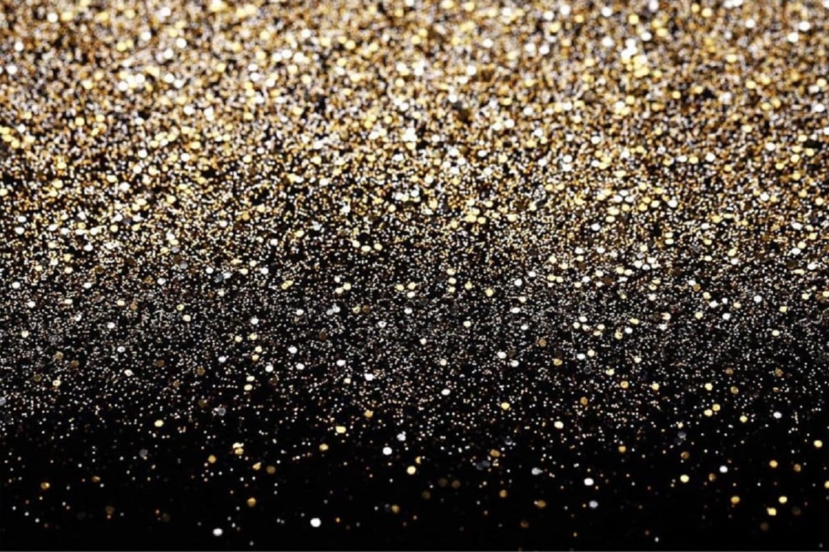 Gold Photography Backdrop Glitter Gold Spots Bokeh Black And Gold ...
