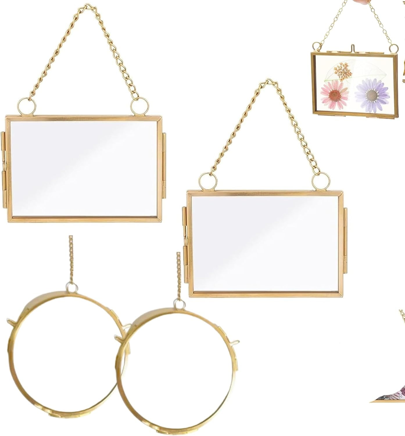 Gold Picture Frame Ornaments,Gold Picture Frame Ornaments for Tree,Mini ...