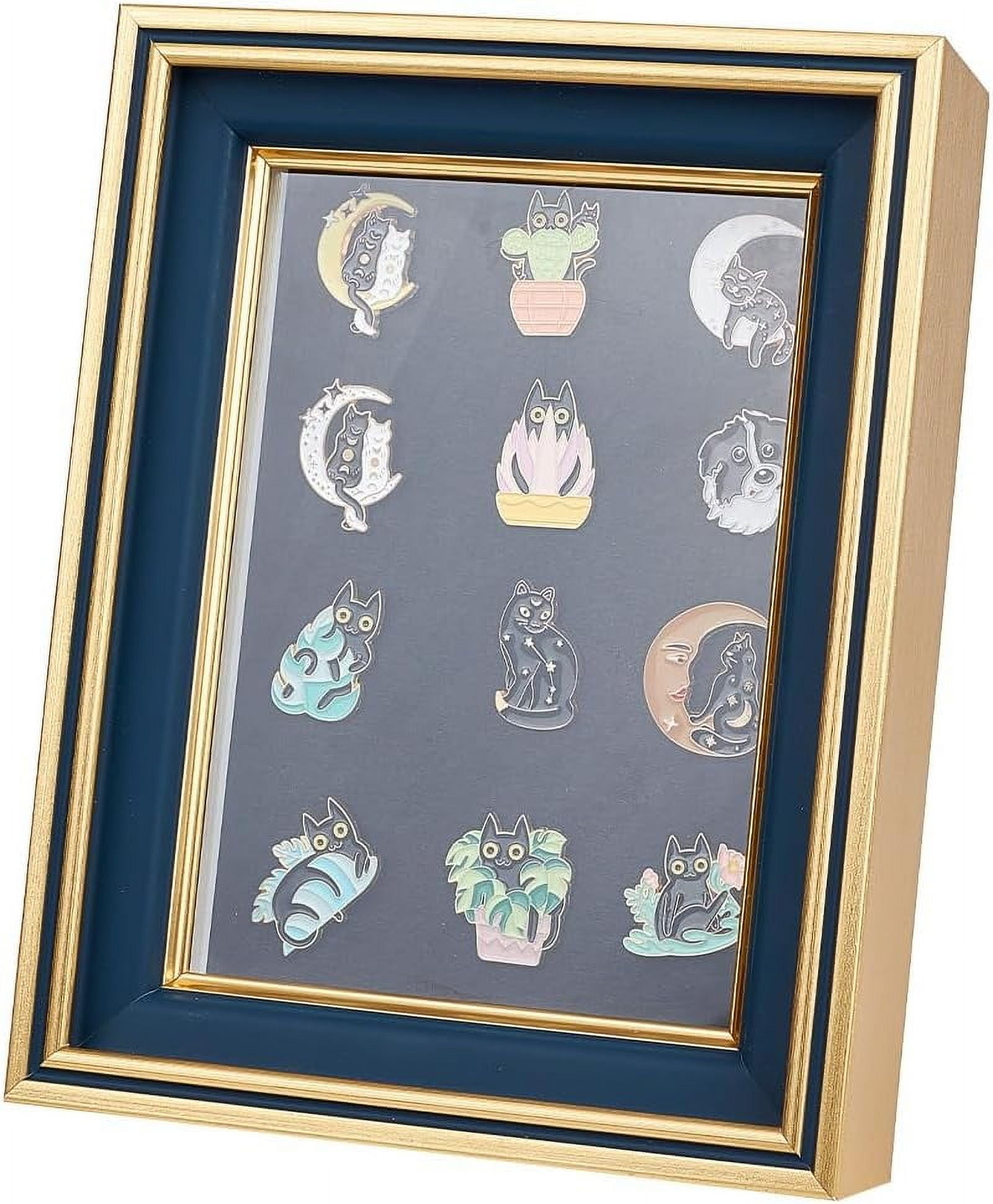 Gold Pin Display Shadow Box 6.7x2x8.7 Inch Pin Collection Display Frame ...