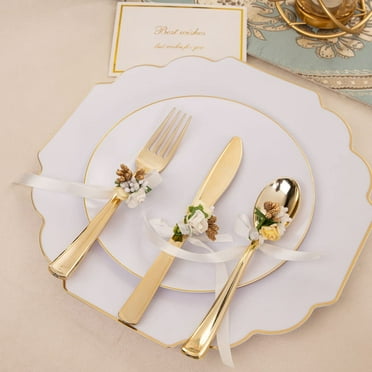 " OCCASIONS " 200 Piece set (25 Guests)-Wedding Plastic Plates ...