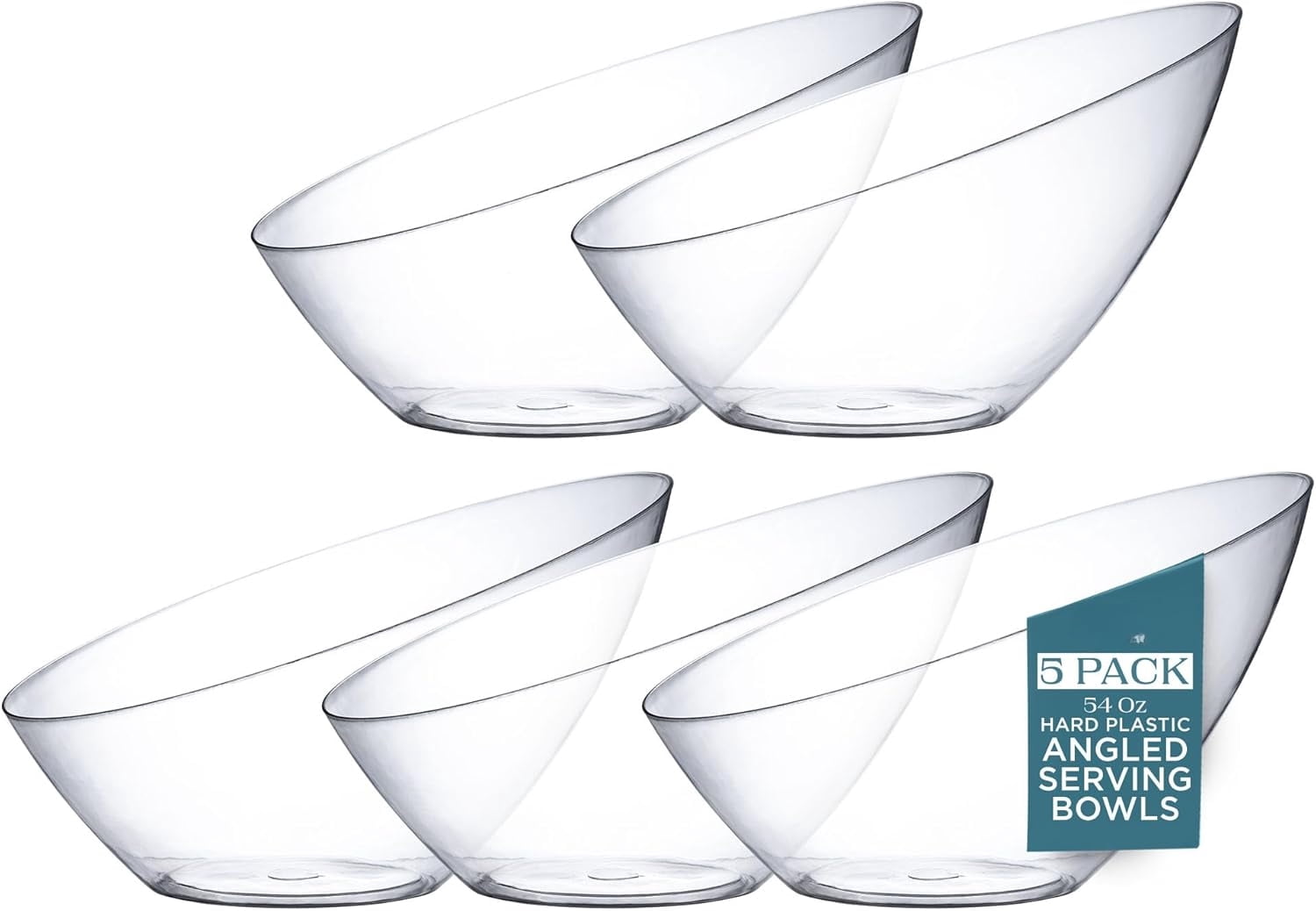 Gold Plastic Serving Bowls - Angled, Disposable for Chips, Candy, Salad ...