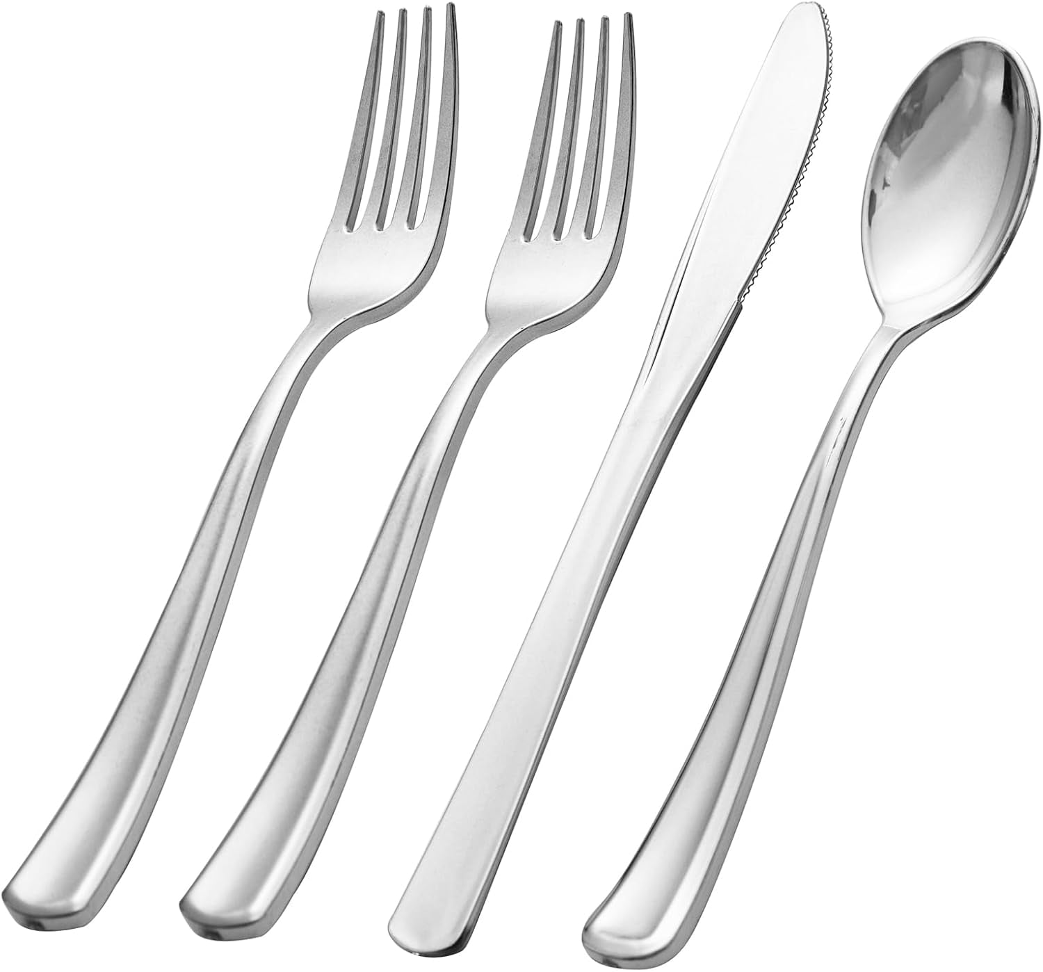 Gold Plastic Silverware - Heavy Duty Disposable Gold Cutlery Set ...