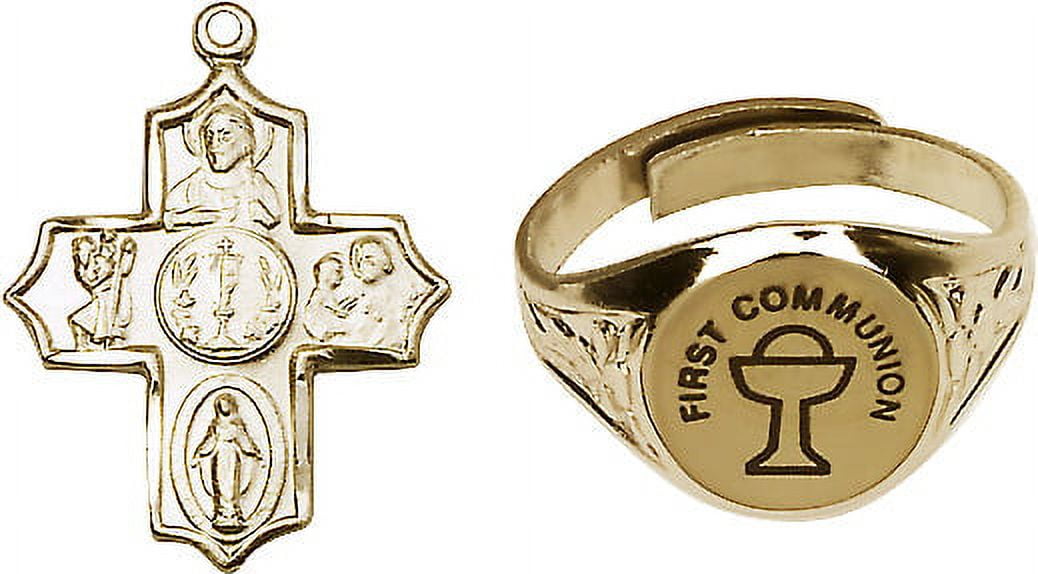 Gold Plate 4-Way Communion Ring Set - Walmart.com