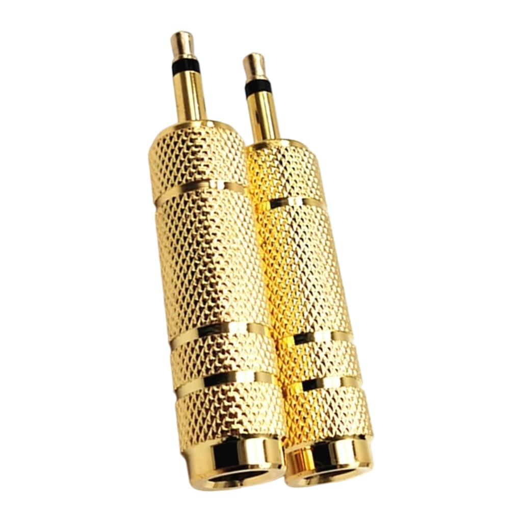 Gold Plate 6.5mm to 3.5mm Mono Adapter Audios Plugs High Fidelitys ...