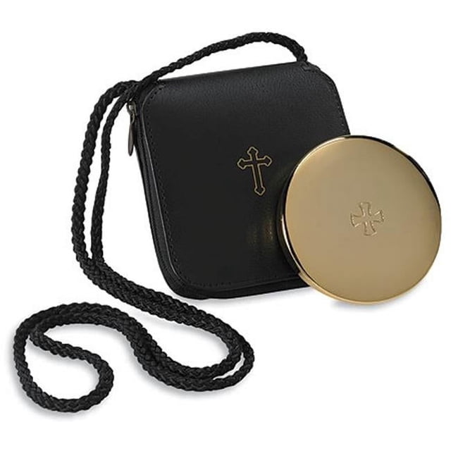 Gold Plate with Leather Burse Hospital Pyx - Walmart Business Supplies