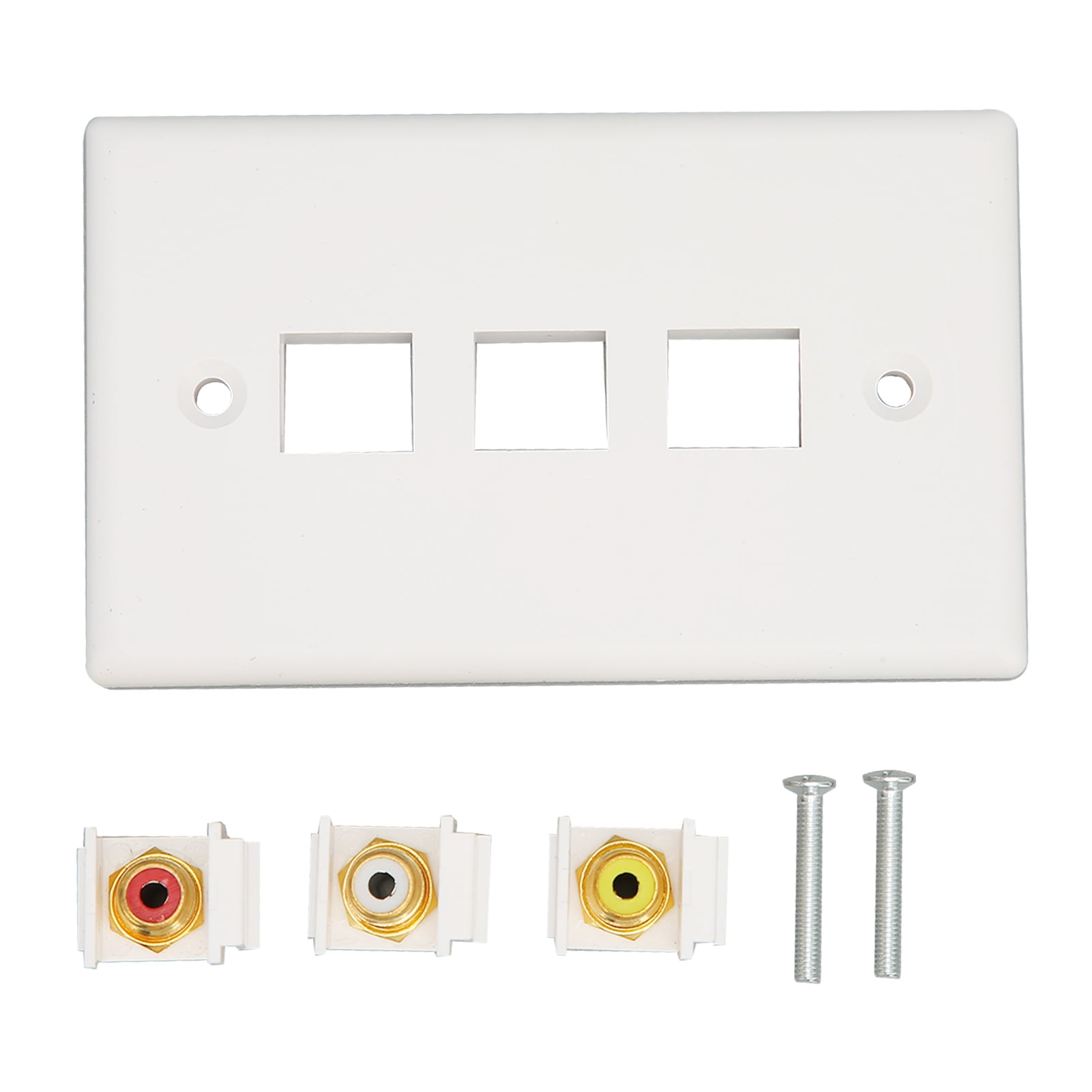 Gold Plated 1080P RCA Wall Plate - Corrosion-Resistant Multipurpose ...