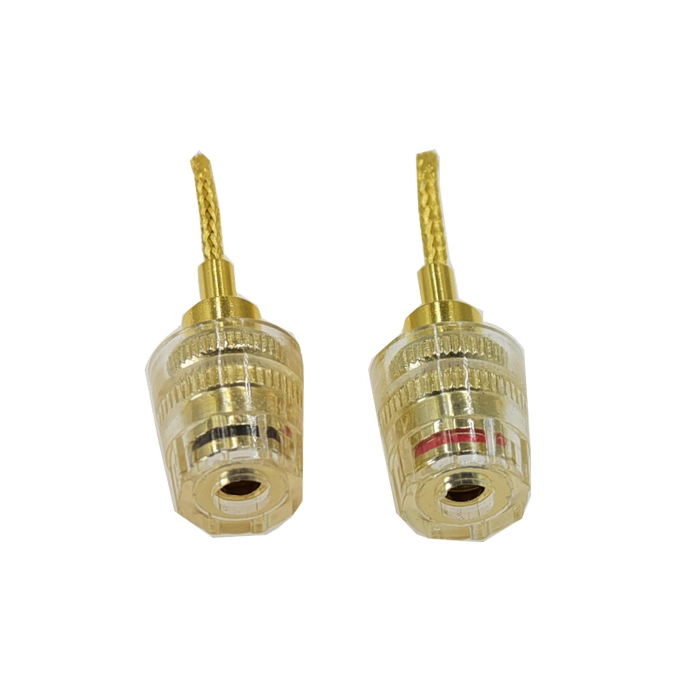 Gold Plated 24K Banana Adapter Set for Spring Loaded Speaker Terminals - Walmart.com