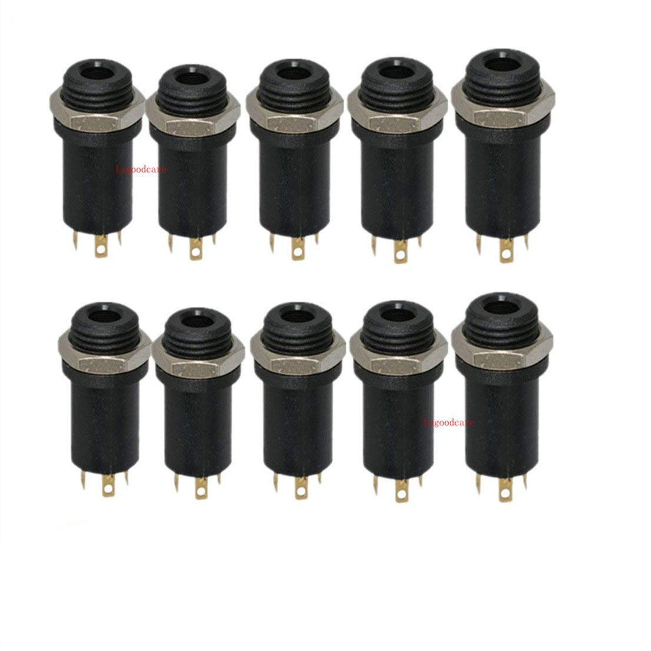 Gold-Plated 3.5MM Mini Stereo Panel Mount Jack Connector Pack of 10 ...