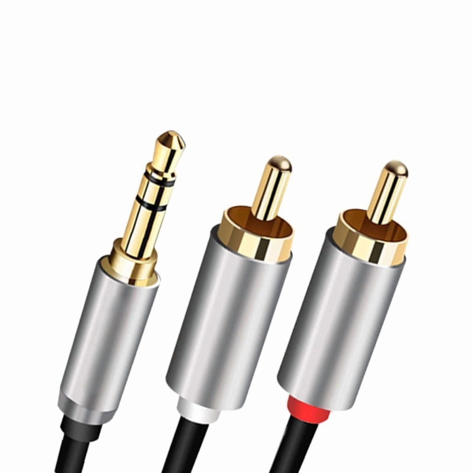 Gold Plated 3.5mm to 2 RCA Audio Cable Male to Male Connector Wire for ...