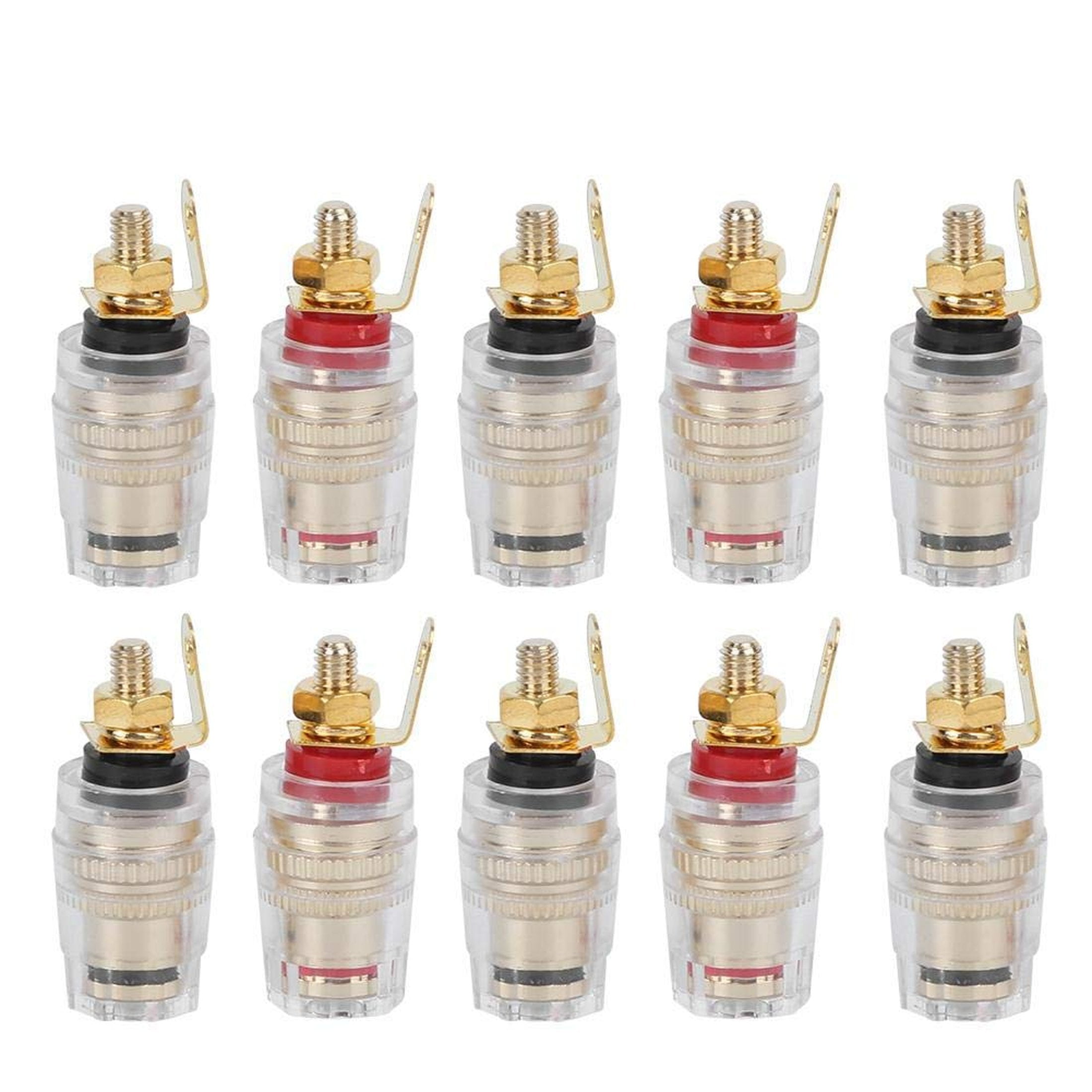 Gold Plated 4mm Speaker Terminal Binding Post Connector Set of 10 ...