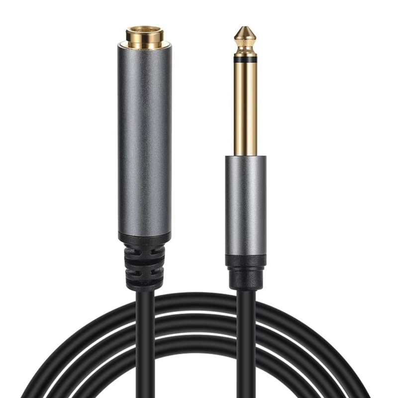 Gold Plated 6.35mm to Female Mono Jack Audio Cable for Amplifier Mixers ...